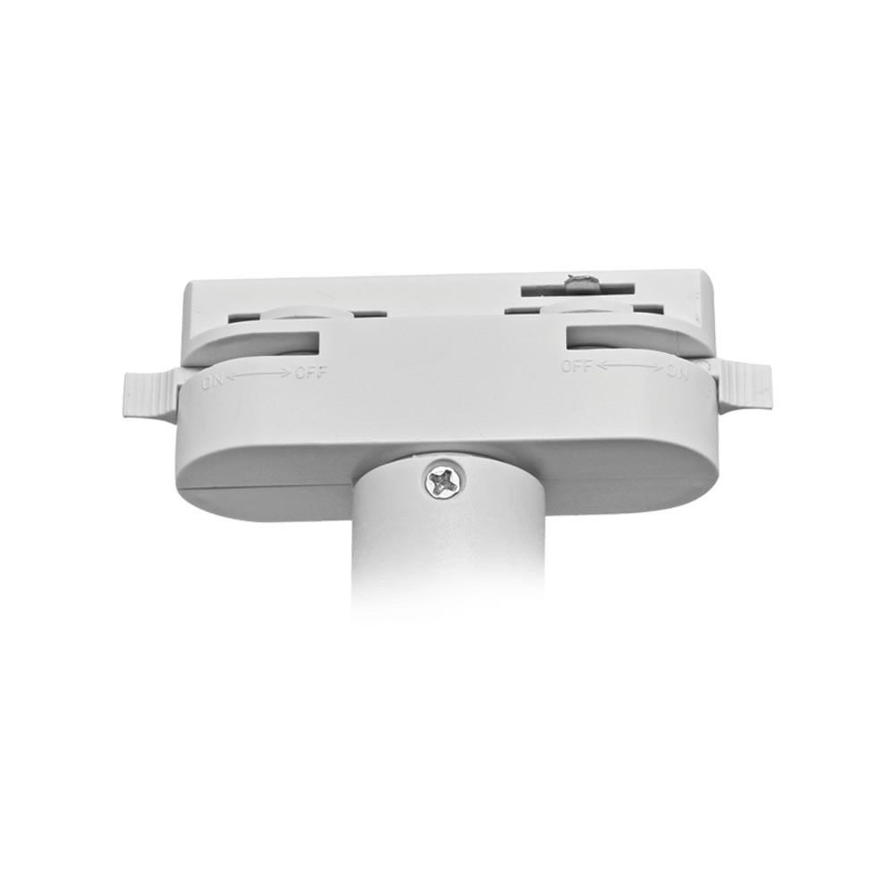 Μονοφασικός Connector Αντάπτορας Κρέμασης Φωτιστικών για Λευκή Ράγα ...