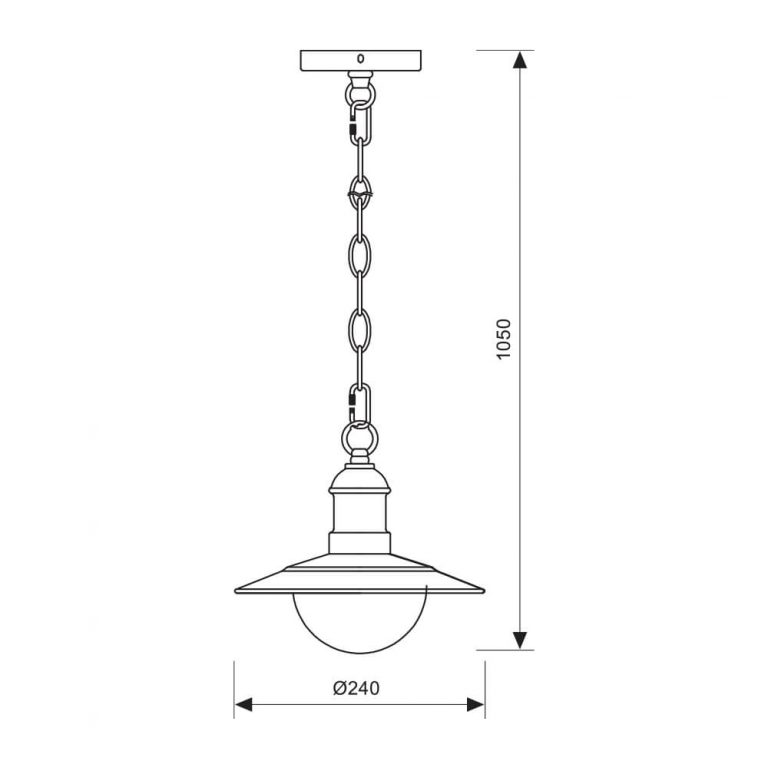 ΦΑΝΑΡΙ ΚΡΕΜΑΣΤΟ ΑΛΟΥΜΙΝΙΟΥ RIVIERA H010 / AB IP44 - www.e-spotlight.gr